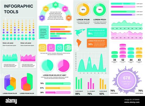 Bundle Infographic Ui Ux Kit Elements Different Charts Diagrams
