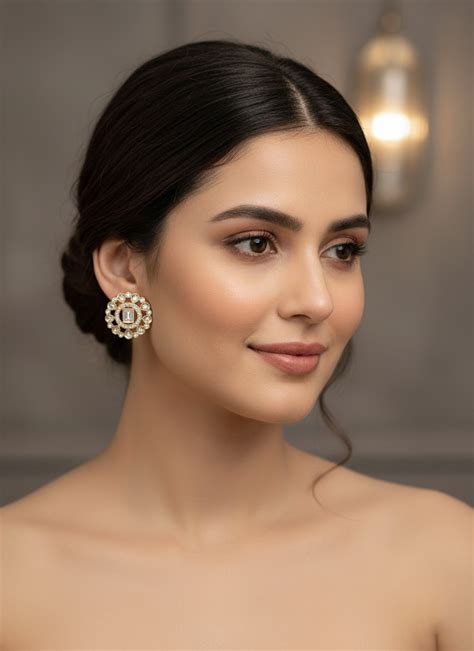 Shop White Kundan And Stones Drops Festive Wear In India Cbazaar