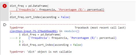 Projeto Estatística Python Analise Descritiva Erro Traceback Estatística Python