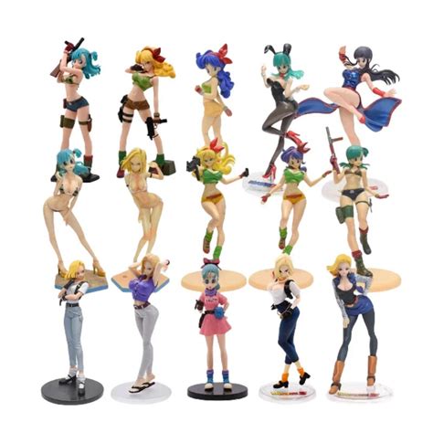 Dbz Anime Figurine Android Launch Bulma Camouflage Kawaii Dragon Ball