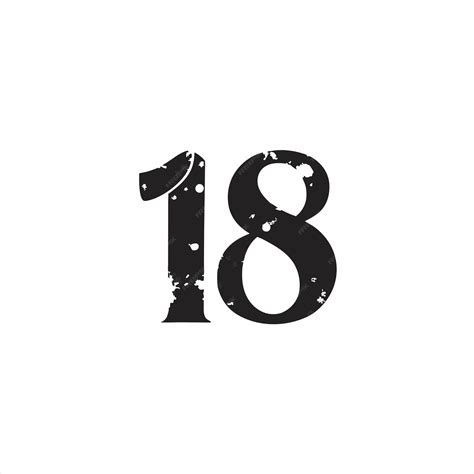 A White Background With A Number 18 On It Premium Ai Generated Vector