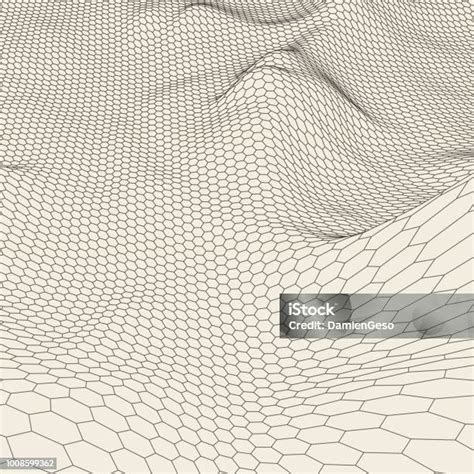추상적인 3d 조명 왜곡 메쉬 구체 네온 간판입니다 미래 기술 Hud 요소입니다 우아한 파괴 큰 데이터 시각화 3차원 형태에