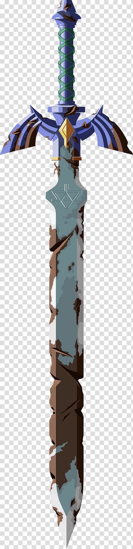 Free Download Rusted Master Sword Hi Res Blue Sword Illustration