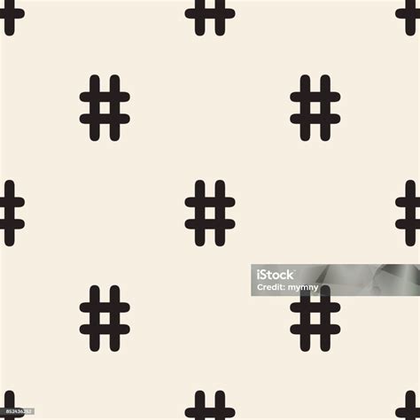 Latar Belakang Pola Simbol Monokrom Mulus Dengan Tanda Angka Ilustrasi Stok Unduh Gambar