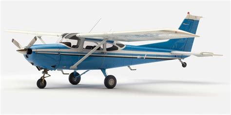 Premium Photo Side View Of Cessna 172 In White Background