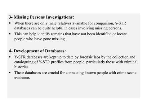 Y Str Haplotype Databases In Forensic Science Pptx