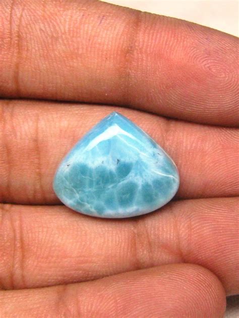 Larimar Cabochon Top Quality Blue Larimar Gemstone Natural Dominican