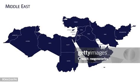 Map Of Middle East High Res Vector Graphic Getty Images