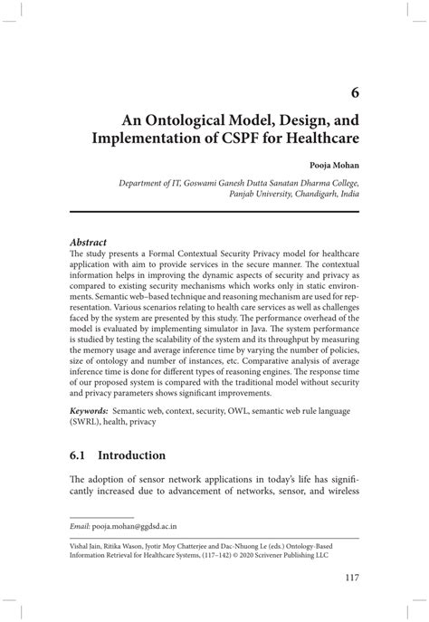 Pdf Ontology Based Information Retrieval For Healthcare Systems