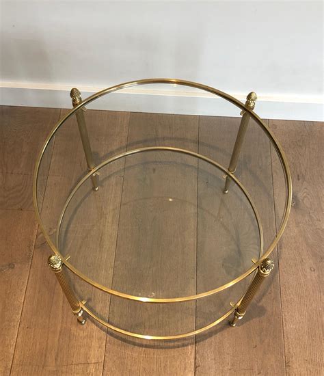 Small Round Brass Coffee Table By Maison Baguès For Sale At 1stdibs