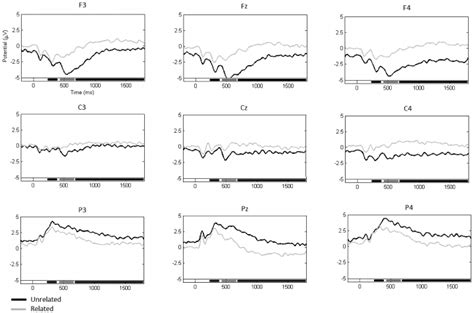 Event Related Brain Potentials Waveforms Elicited By Related And