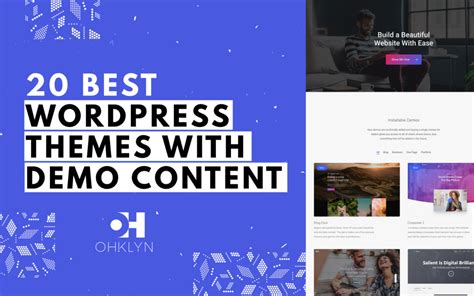 20 Best Wordpress Themes With Demo Content 2018 Ohklyn
