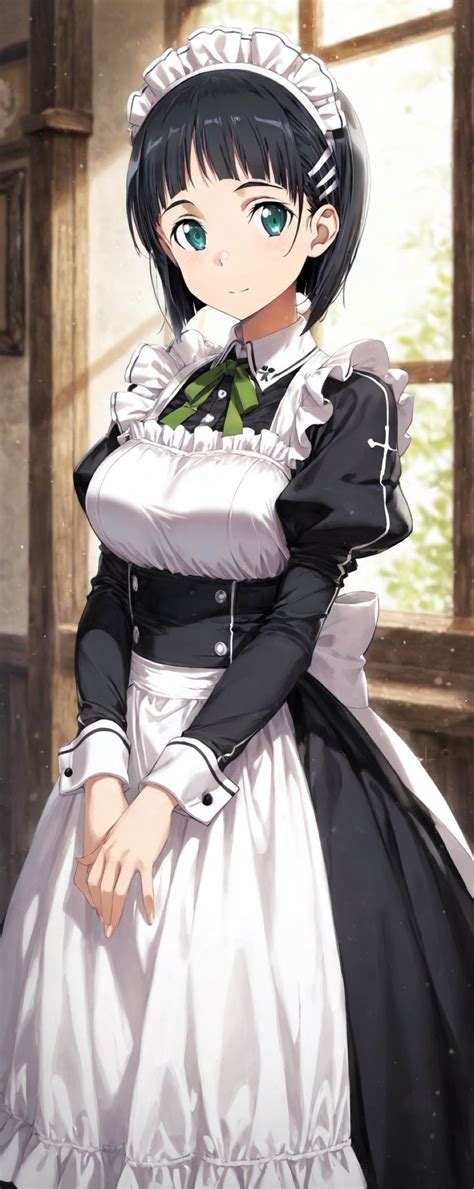Green Maid Dress Anime Maid Uniform Anime Anime Maid Cleaning Anime