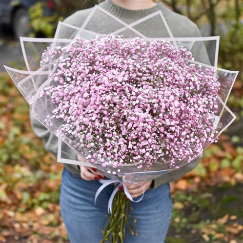 Gipsofilijos Puokštė Gimtadienio Puokštės Pristatomegeleslt