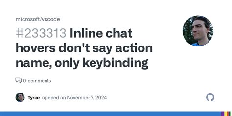 inline chat hovers don t say action name only keybinding · issue