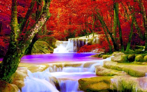 Autumn Waterfall Wallpapers Top Free Autumn Waterfall Backgrounds