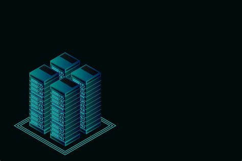 Server Room Isometric Vector Futuristic Technology Of Data Protection And Processing 4901771