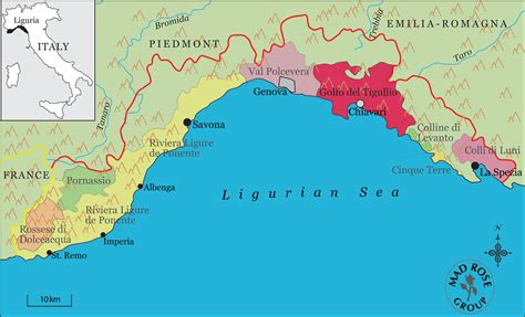 Ofioliti Liguria Italy Map