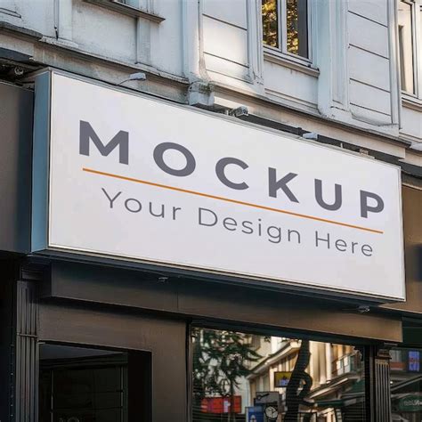 Signboard Mockup Psd Premium Ai Generated Psd