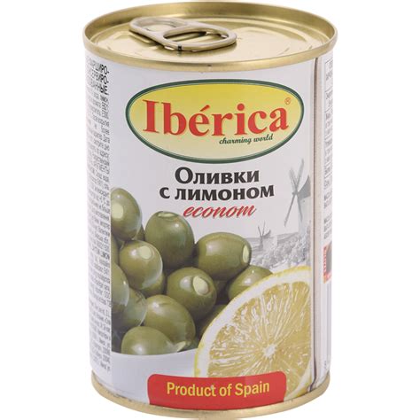 Оливки «Iberica» зеленые, с лимоном, 280 г купить в Минске: недорого, в ...