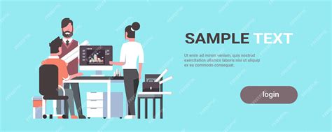 Premium Vector Team Architect Engineers Drawing Blueprint Urban Building Plan On Computer