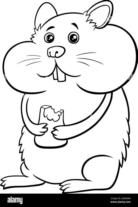 Cute Hamster Clipart Black And White