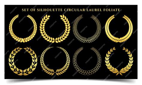 Premium Vector Golden Laurel Wreath Heraldic Trophy Crest Greek And