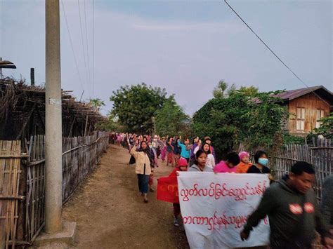 ယင်းမာပင်မြောက်ခြမ်း ရွာပေါင်းစုံ သပိတ်စစ်ကြောင်း စစ်အာဏာရှင် တော်လှန
