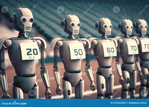 robots dressed as scientists experiment on created with generative ai