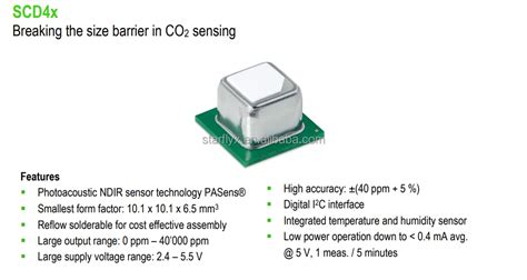 Scd40 Co2 Sensor Reliable And Accurate Environmental Monitoring
