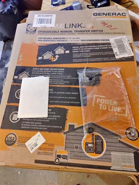 New Generac 6853 Home Link Upgradeable 30 Amp Transfer Switch Kit