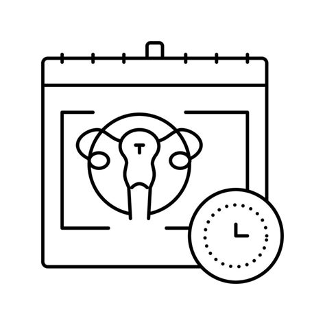 Ovulation Woman Line Icon Vector Illustration 19558315 Vector Art At Vecteezy