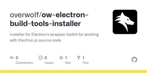 Github Overwolfow Electron Build Tools Installer Installer For