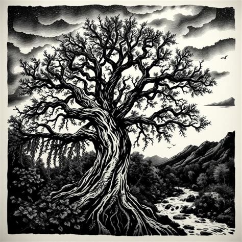 Captivating Woodcut Tattoo Inspiration For The Perfect Tattoo