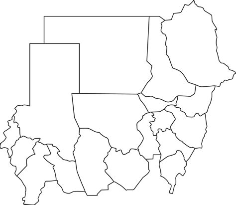 map of sudan with detailed country map line map 30348896 png