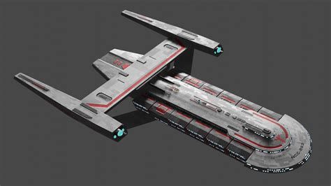 3d Model Star Trek Hiawatha Class Starship Vr Ar Low Poly Cgtrader