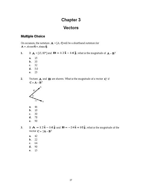 vectors multiple choice pdf euclidean vector cartesian