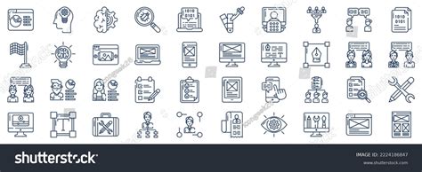 Collection Icons Related Ux Ui Including Stock Vector Royalty Free Shutterstock