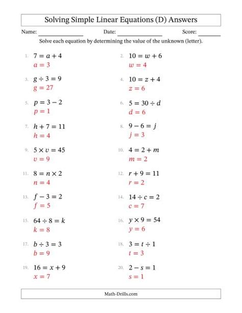 unknown variables in equations all operations range 1 to 9 any