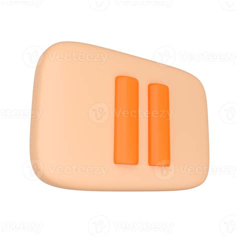 Pause Button 3d Rendering 15096337 Png