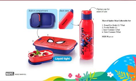 Tupperware Brand Marvel Spider Man Collectable Set Furniture And Home Living Kitchenware