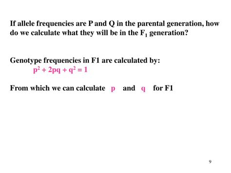 Ppt Given Genotype Frequencies Calculate Allele Frequencies In A