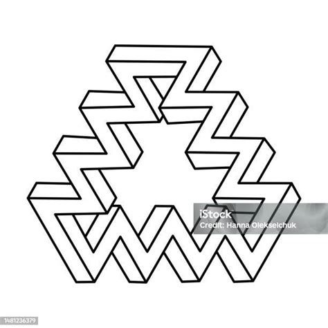 비현실적인 불가능한 기하학적 도형 디자인을 위한 벡터 요소 착시 모양 광학 예술 개체입니다 3차원 형태에 대한 스톡 벡터 아트 및 기타 이미지 Istock