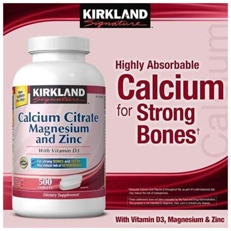 Kirkland Signature Kirkland Calcium Citrate Vitamin D Magnesium