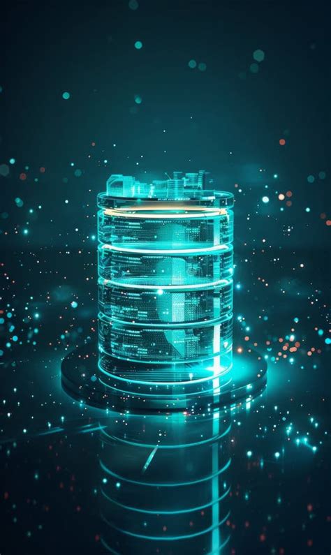 Futuristic Technology Background Database Storage Cloud Computing