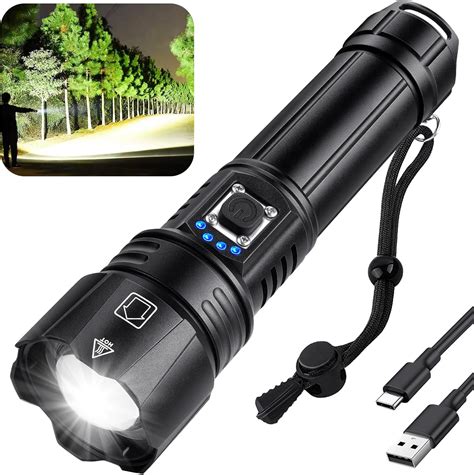 Rechargeable Flashlight 990000 High Lumens Super Bright Led