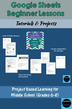 Learning Google Sheets Beginner Lessons Beginner Lesson Lesson Teacher Notes