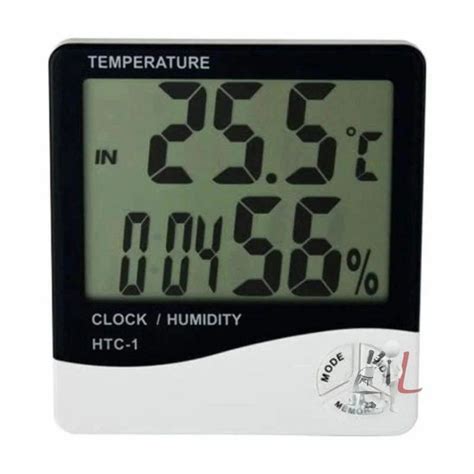Thermo Hygrometer Jumbo Digital Humidity Meter With Clock Large Lcd