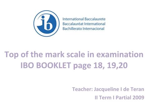 Top Of The Mark Scale In Examination Ppt