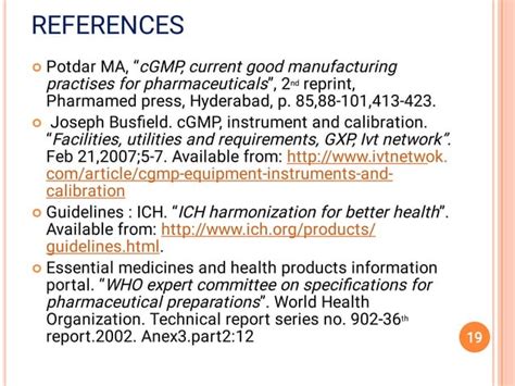 Dation Of Equipment Ich And Who Guidelines For Calibration And Validation Of Equipment Ich And